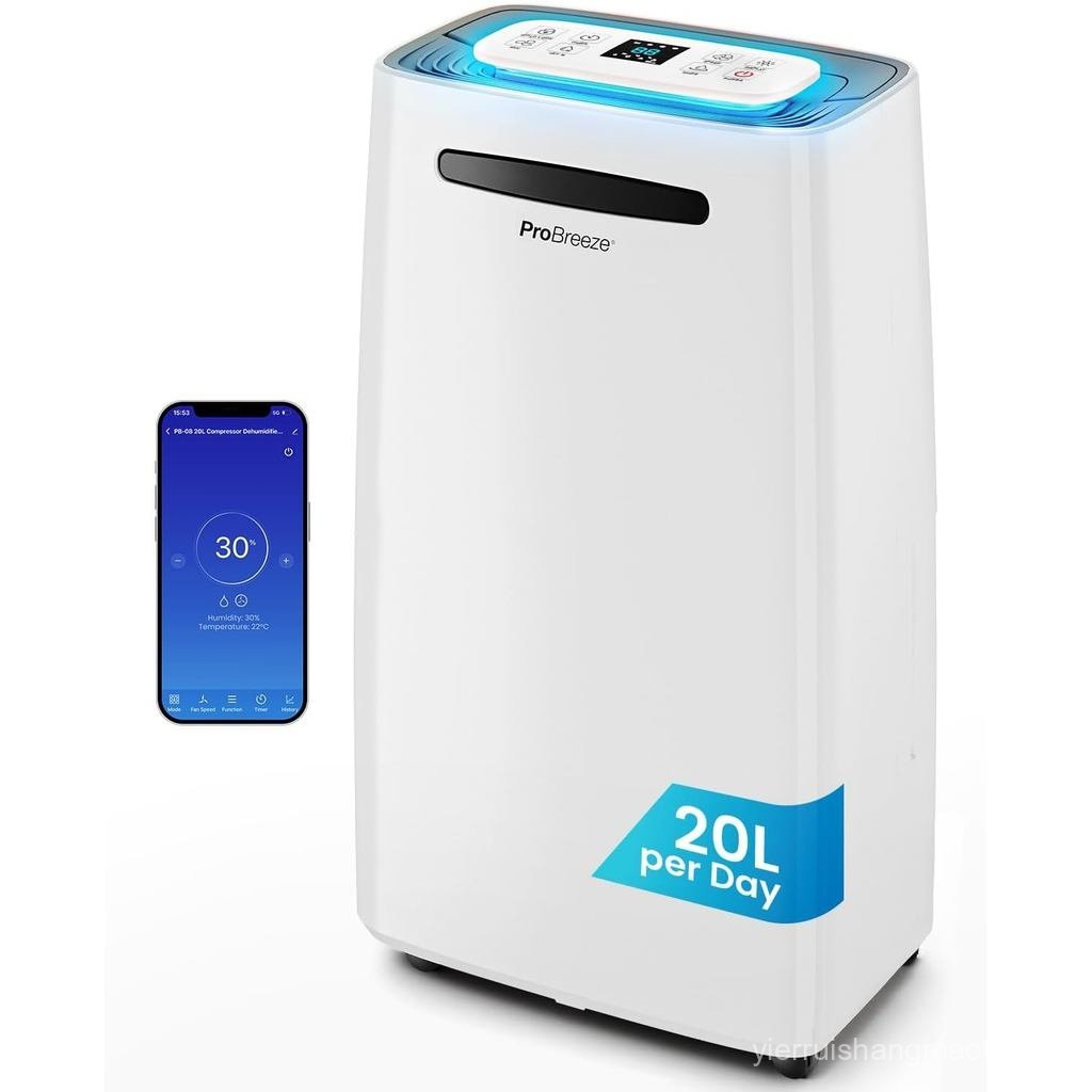 Pro Breeze® 20L/Day Smart Dehumidifier with Digital Humidity Display ...