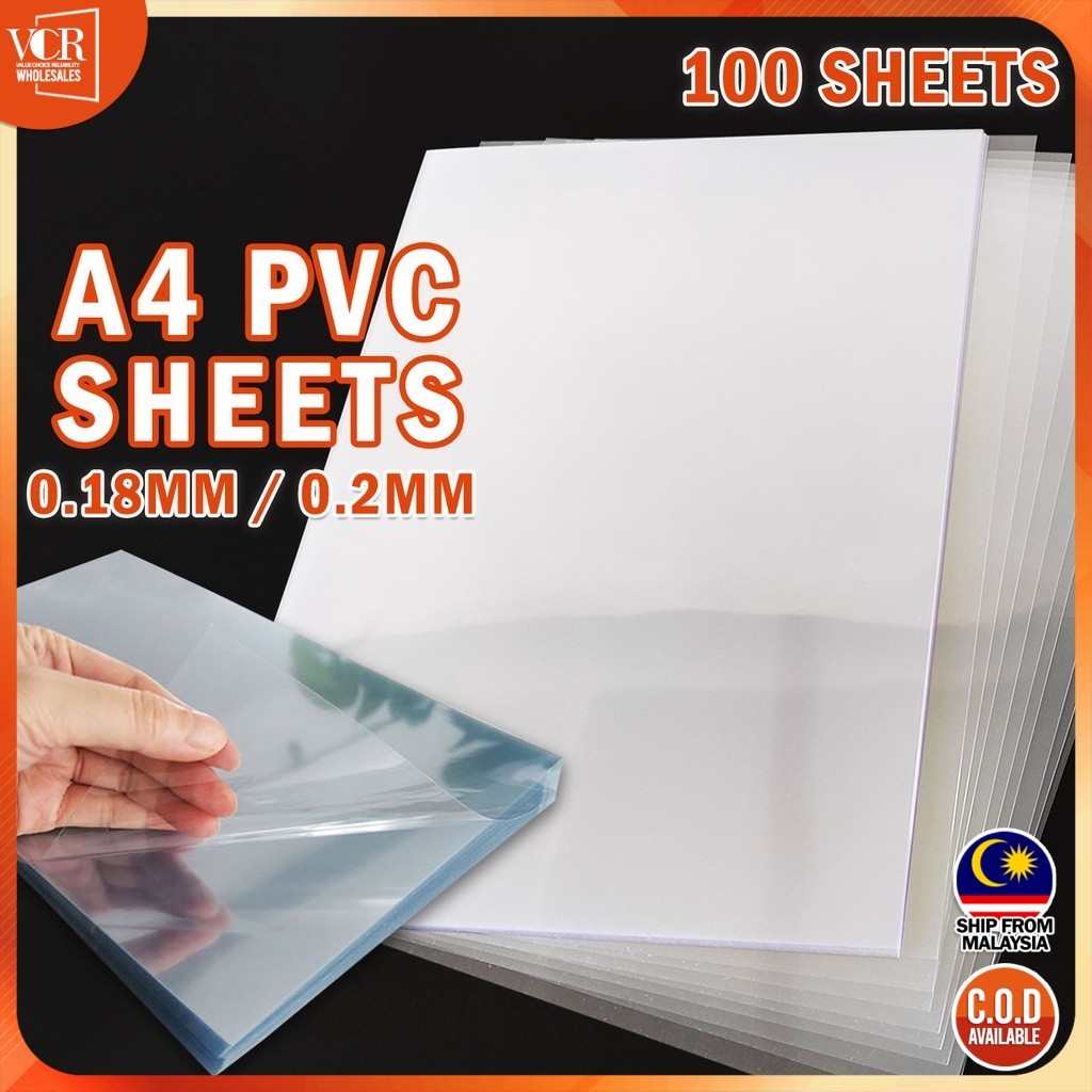 KakiJimat Plastic Sheet Cover 100s size A4 / Rigid Sheet / Multipurpose ...