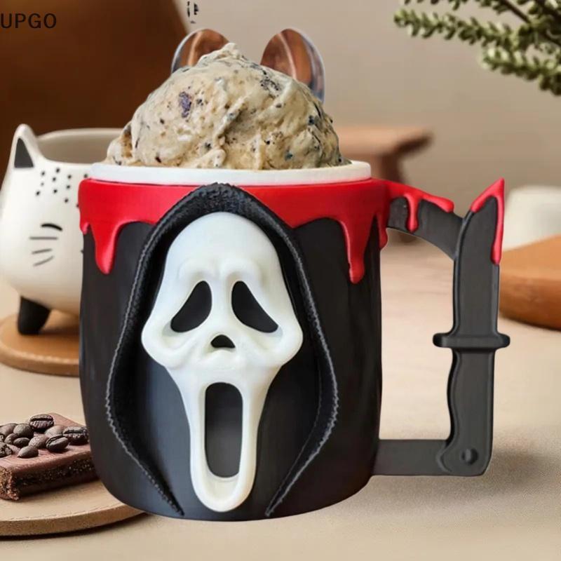 [UP] Ghost Face Ice Cream Pint Holder 3D Printed Reusable Ice Cream ...