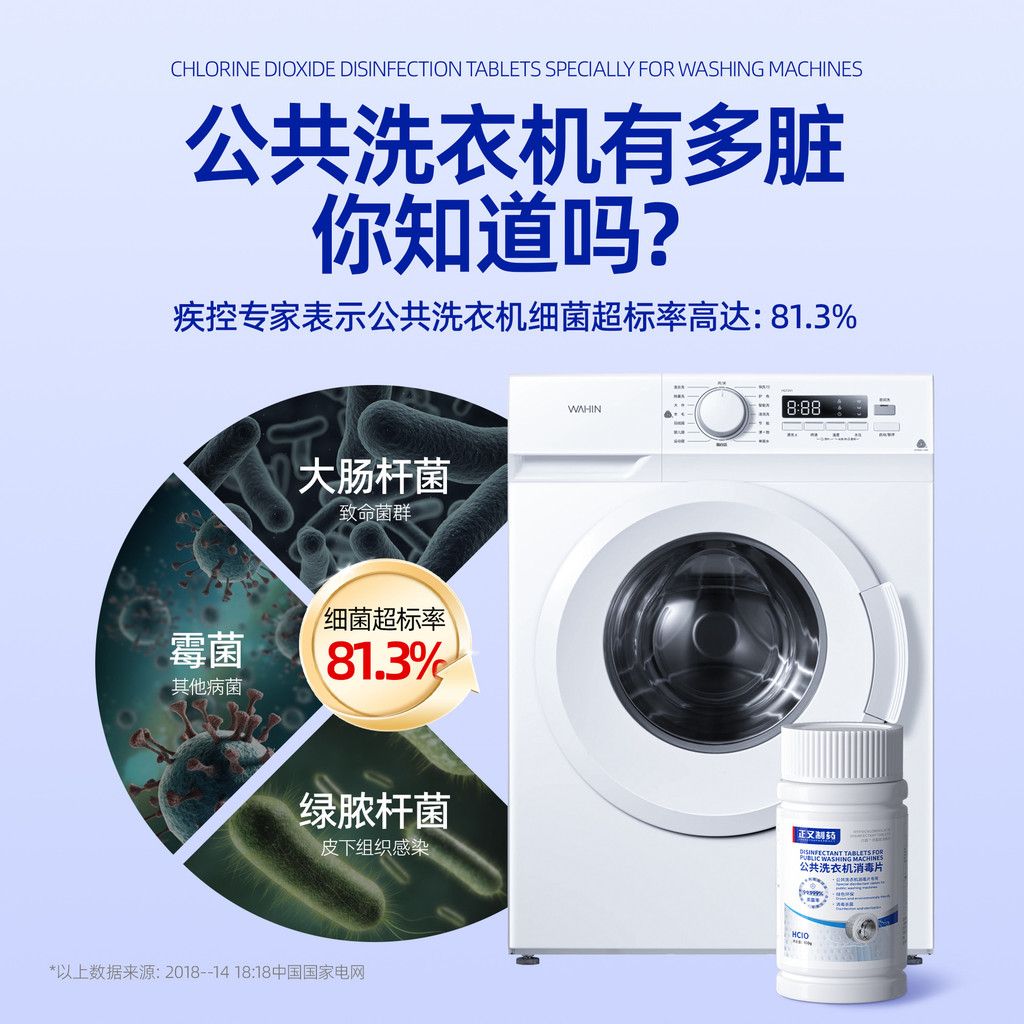 Public Washing Machine Disinfection Tablets Apartment School Washing ...
