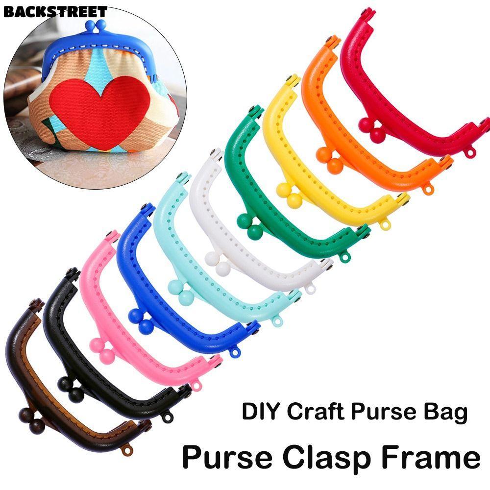Purce Hardware Set - Plastic Clasps with Kiss Locks for DIY Bag Making ...