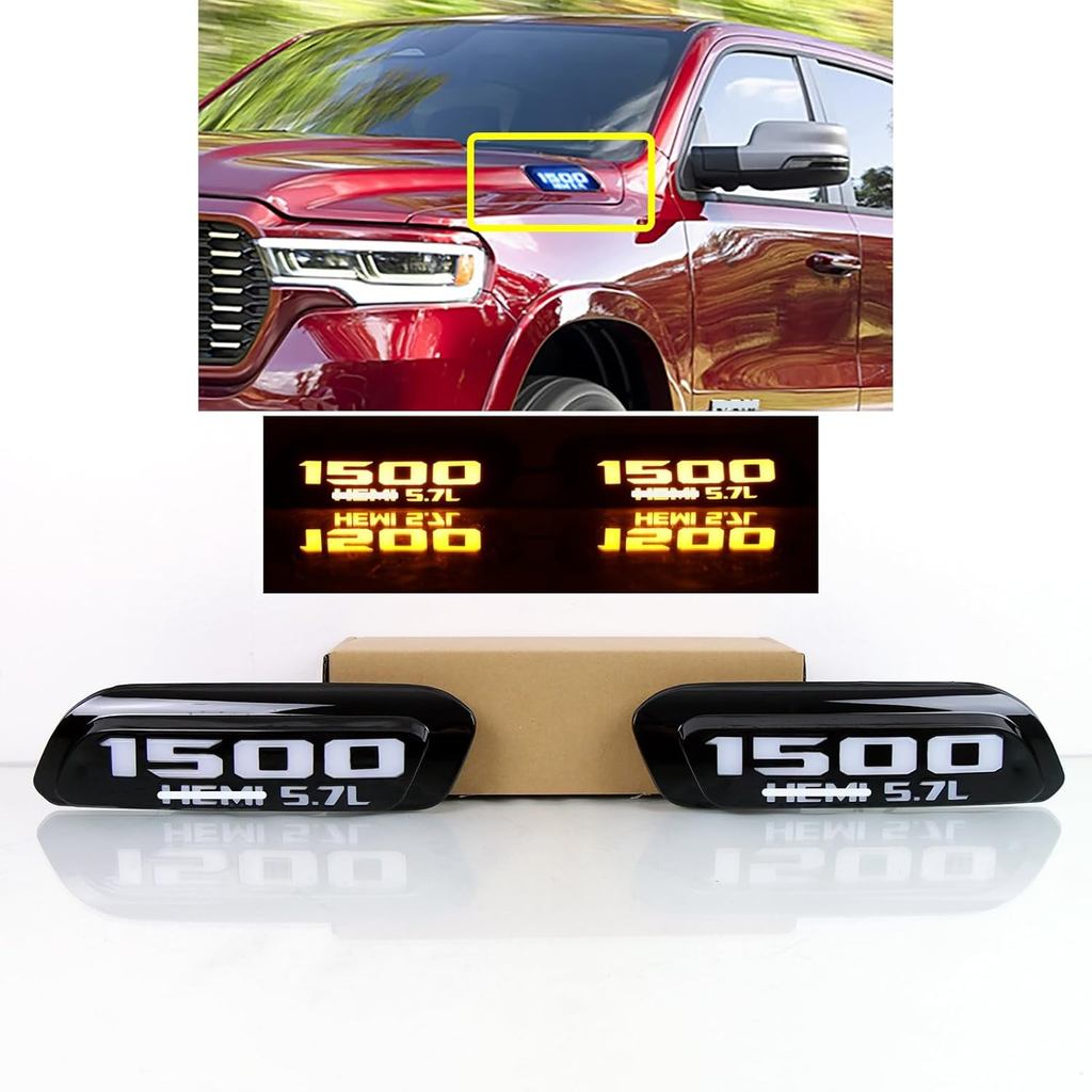 LED Side Marker Lights Assembly Compatible With 2019-2024 Dodge Ram ...
