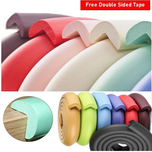 Rubber Soft Foam Safety Corner Baby Bumper L Shape Edge Strip Roll Edge ...