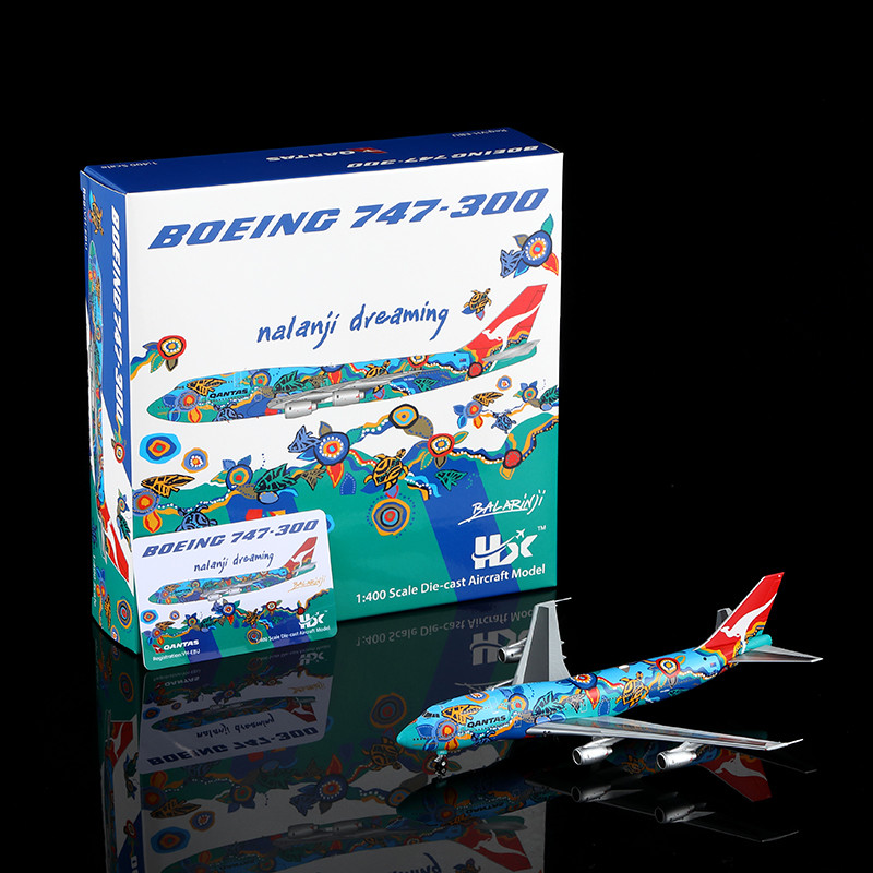 HX 1/400 VH-OEJ/VH-EBU Australian Airlines B747-400 Metal Airliner ...