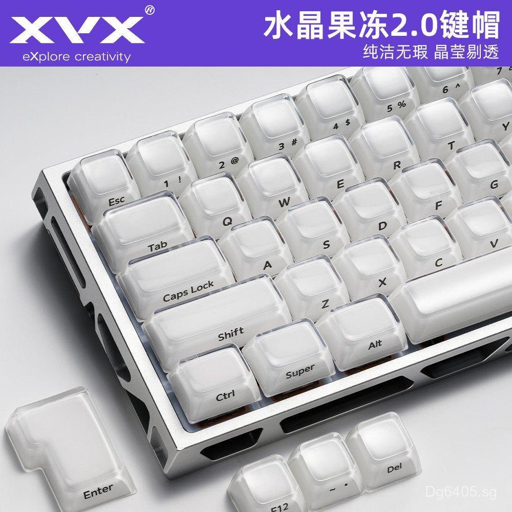 Mechanical Keyboard PC Side engraved white hat MDA Keycap Thickened ...