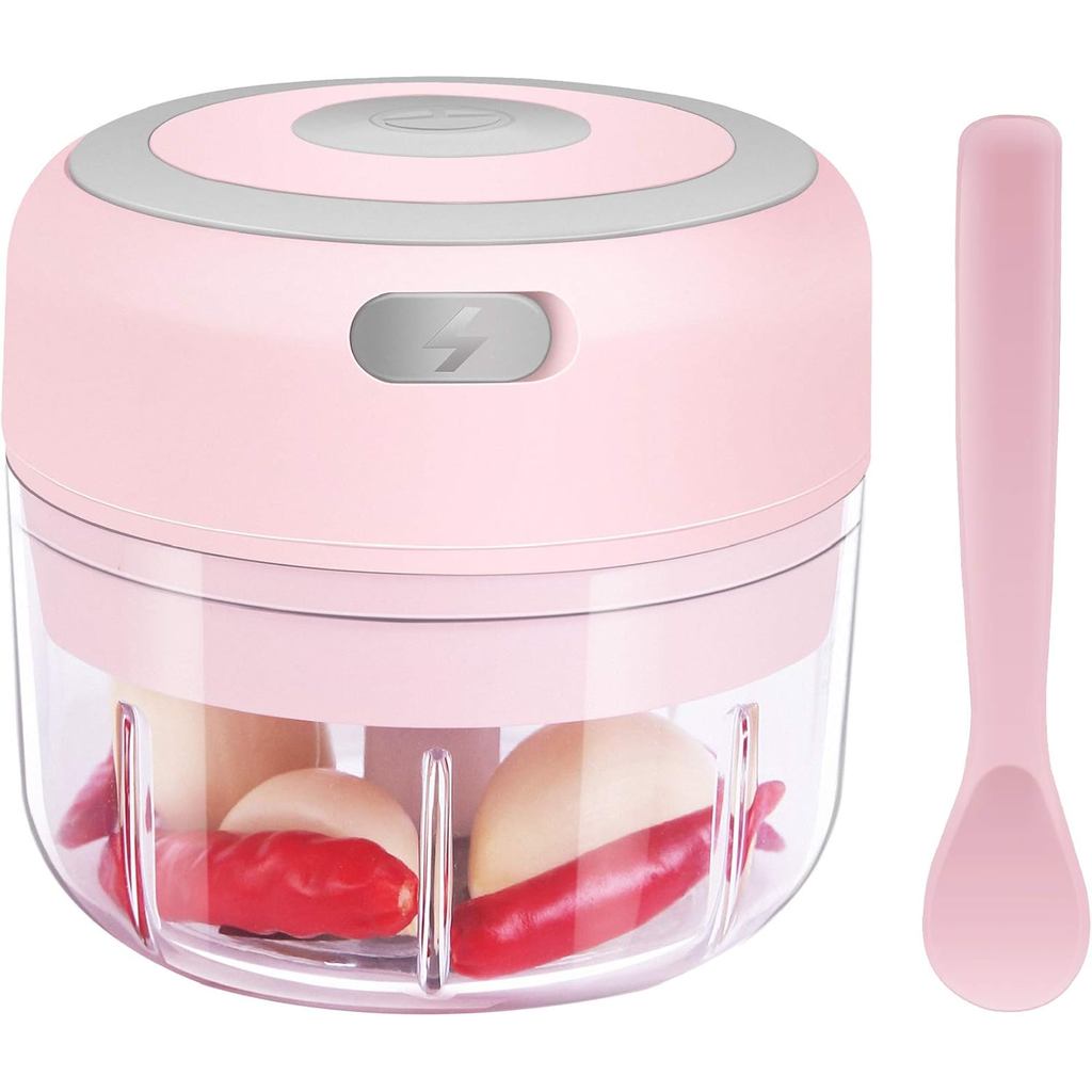 Electric Mini Garlic Chopper [Portable, Wireless, 100ml] Mini Electric ...