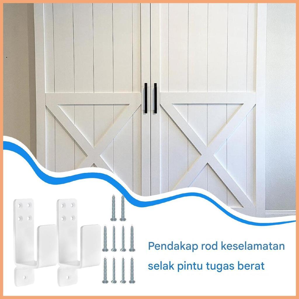 Metal Door Bracket Pack of 2 Heavy Duty Steel Bar Bracket 2x4 Wood ...