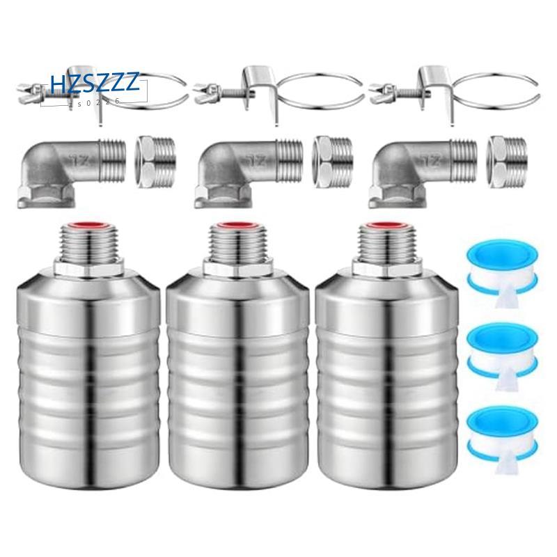 Float Valve 1/2 to 3/4 Inch Water Float Valve Auto Shut Off Water Tank ...