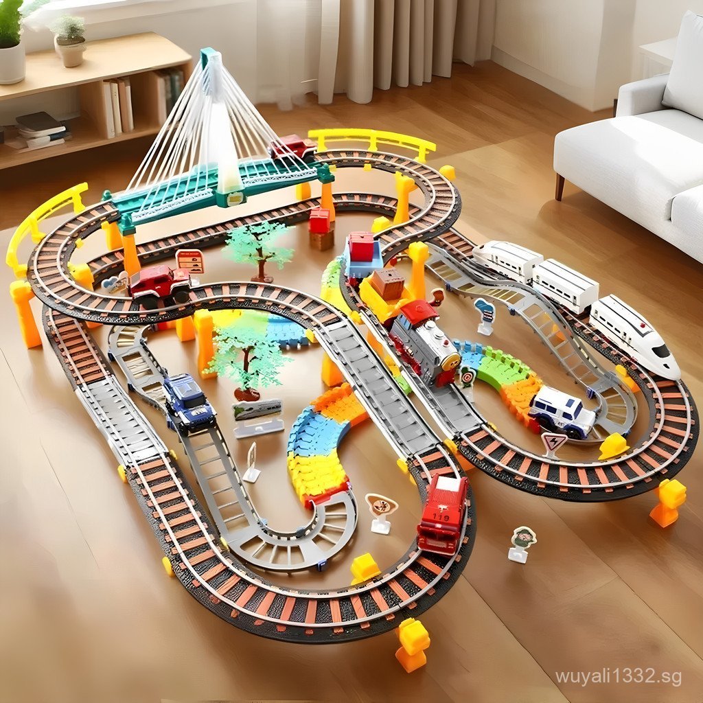 High-Speed Train Electric Small Train Track Car Toy Roller Coaster Boys ...