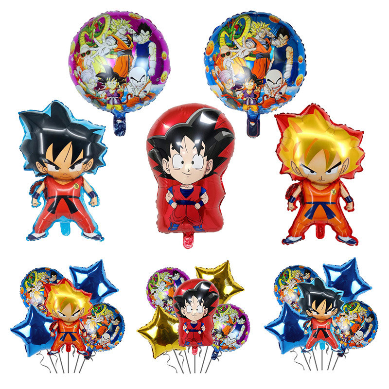 Cartoon Dragon Ball Ball Balloon Set, Monkey King Aluminum Film Balloon ...