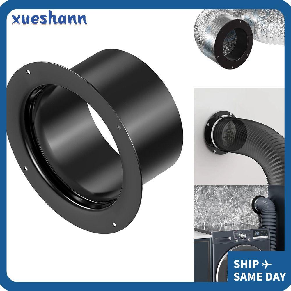 XUESHANN Ventilation Pipe Joint, Black Round Wall Flange Connector, Fan ...