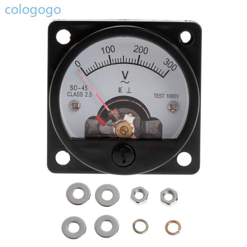 COLO SO-45 Round Analog Dial AC 0-300V Panel Volt Meter Voltmeter with ...