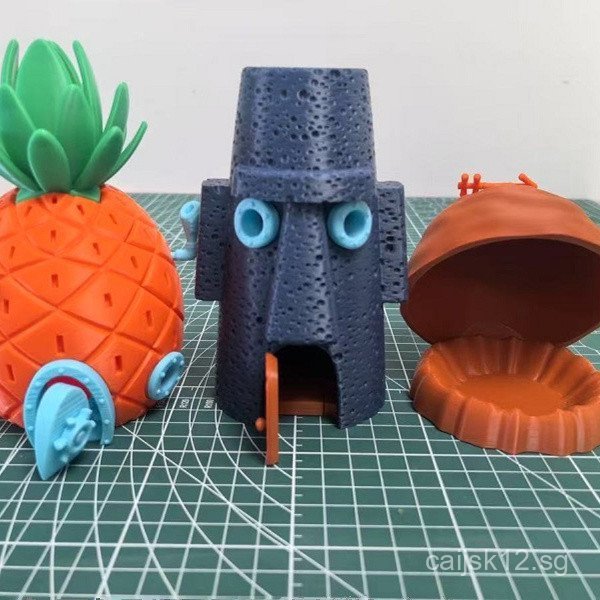 3d Printing SpongeBob SquarePants Pineapple House Pie Star's Stone ...