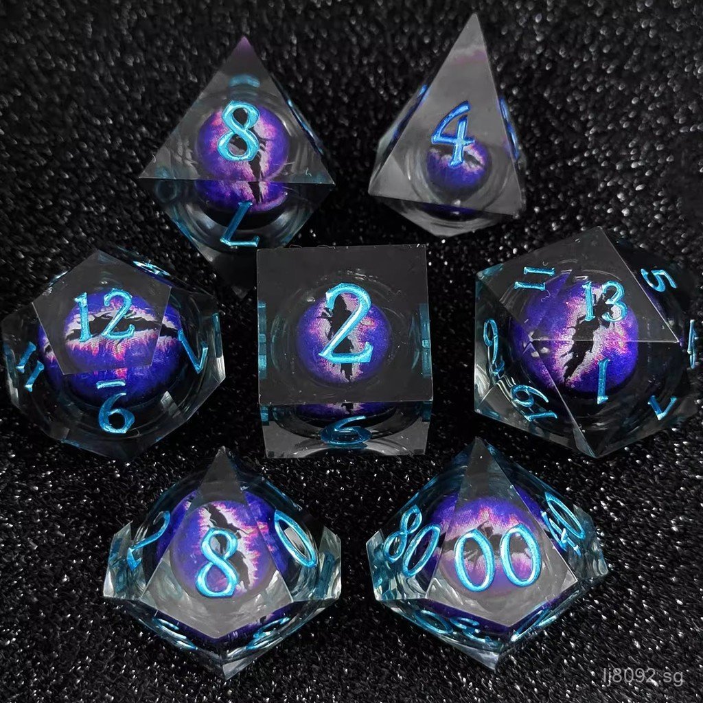 DND Two-color numbers COC Tabletop Game Dice Set Cthulhu Dungeon Dragon ...