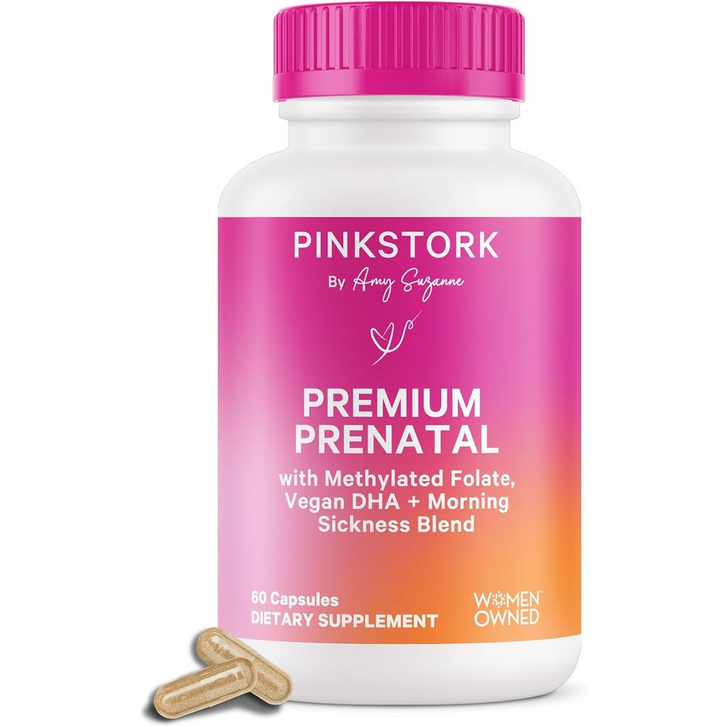 Pink Stork Premium Prenatal Vitamin for Women - Organic Whole-Food ...