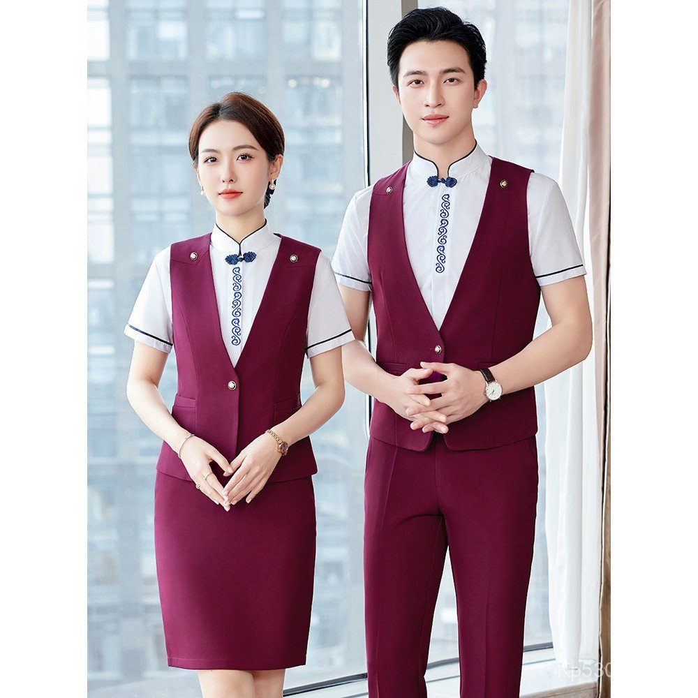 Vest Hotel Men and Women Bar Service Staff Uniforms Uniforms ...