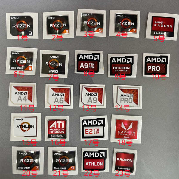 [Sticker 2026] AMD RYZEN7 RYZEN 5 RYZEN 3 RYZEN RYZEN7 RYZEN CPU Label ...
