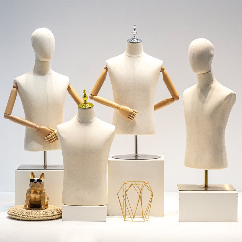Male Mannequin Clothing Store Mannequin Suit Model Stand Tabletop Half ...
