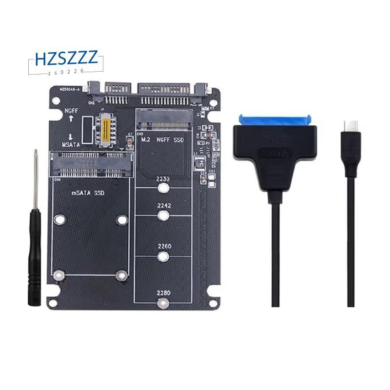 MSATA to USB Adapter MSATA Enclosure M.2 NGFF MSATA SSD to 3.0 Adapter ...