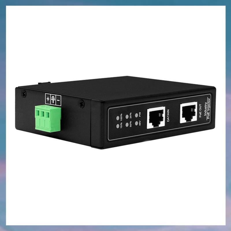 [hotkeystore.] DIN Rail 2.5G Industrial POE Injector 6KV ESD 48-57V for ...