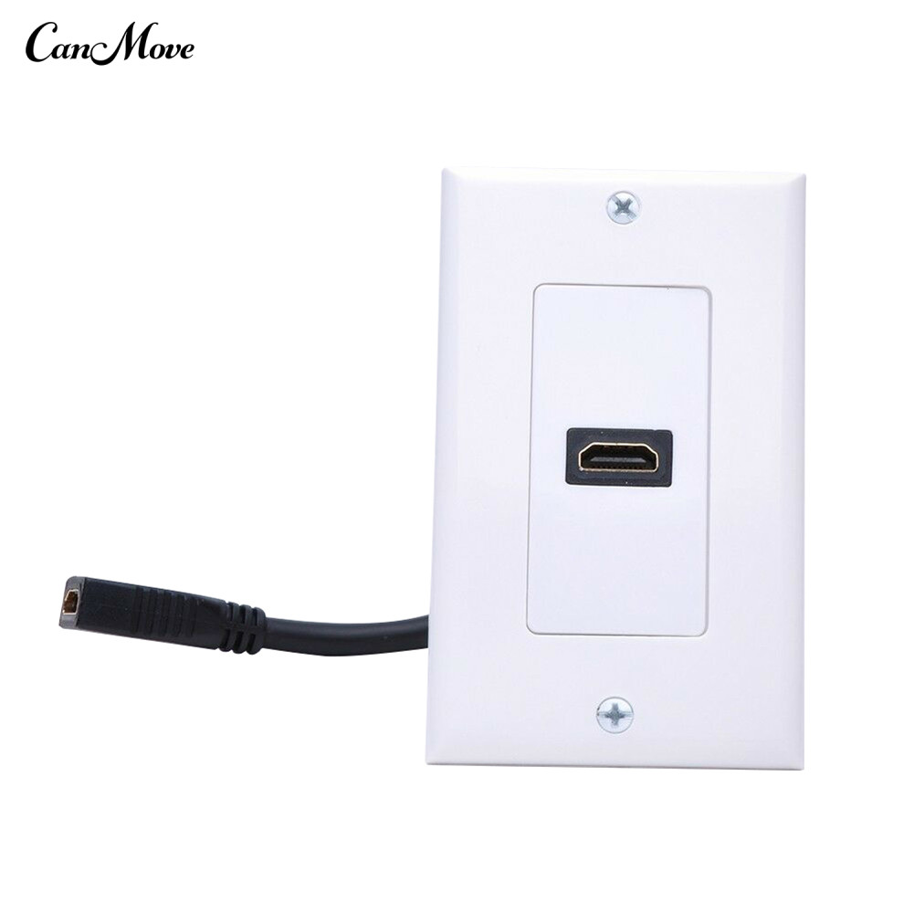Single Female Port 4K HDMI-compatible Wall Mounted Plate Panel Cover ...