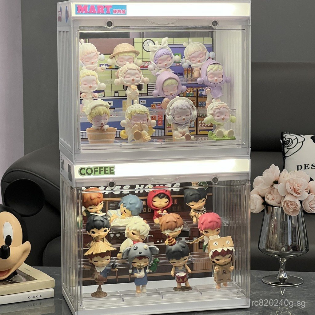 Display Cabinet Dustproof Display Box Toy Storage Figurine Storage Box ...