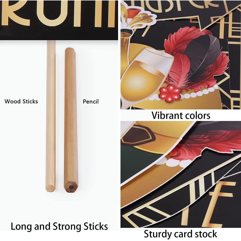 Roaring 20s Photo Booth Props, 43pcs Gatsby Photo Booth Props, Tvorvik ...