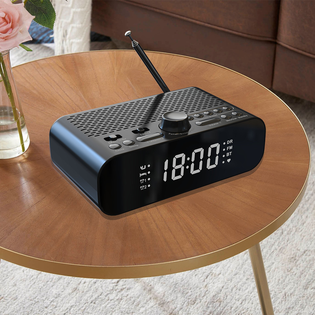 (rain) Portable DAB FM Radio BT Digital Radio LED Display Battery ...