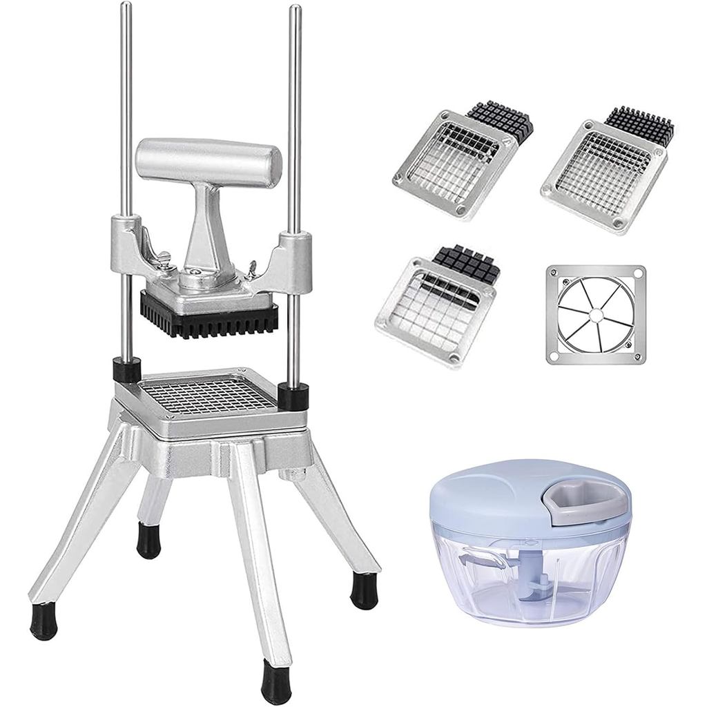 Commercial Vegetable Fruit Chopper W/6-Wedge Slicer&1/4″&3/8″&1/2 ...