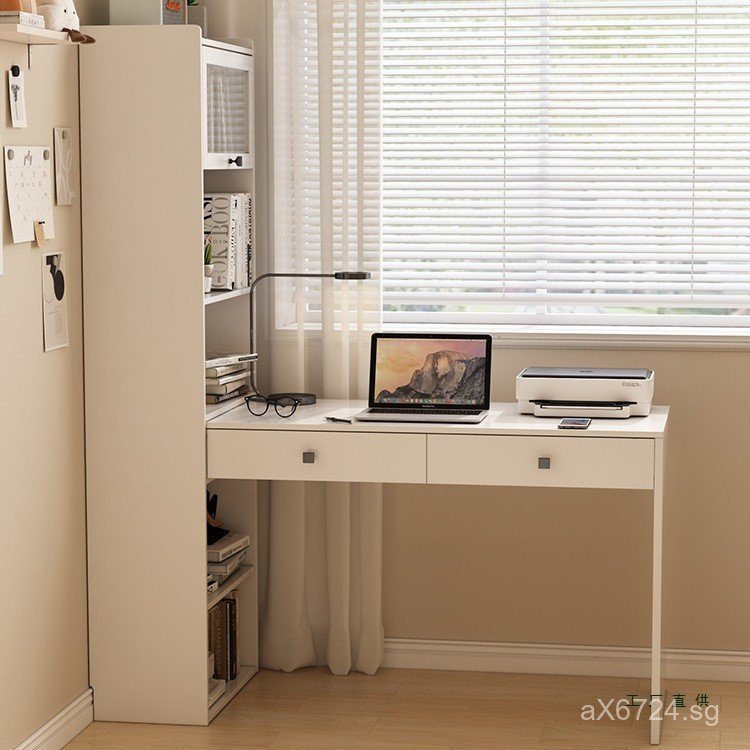 Computer Desk Dressing Table Cream Small Apartment Style Extendable ...