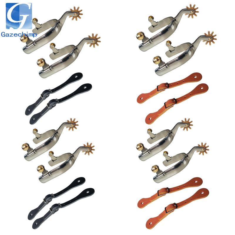 [Gazechimp] Horse Spur with Strap Sturdy Equestrian Device Horse Boot ...