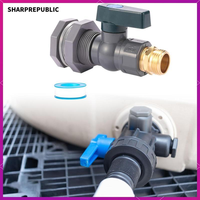 [Sharprepublic] PVC Spigot Rain Barrel Faucet Kit with Rain Barrel ...