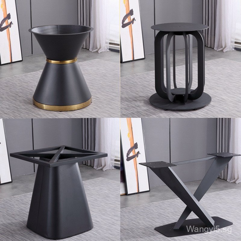 Round Dining Table Stand Nordic Style Marble Long Table Leg Stainless ...