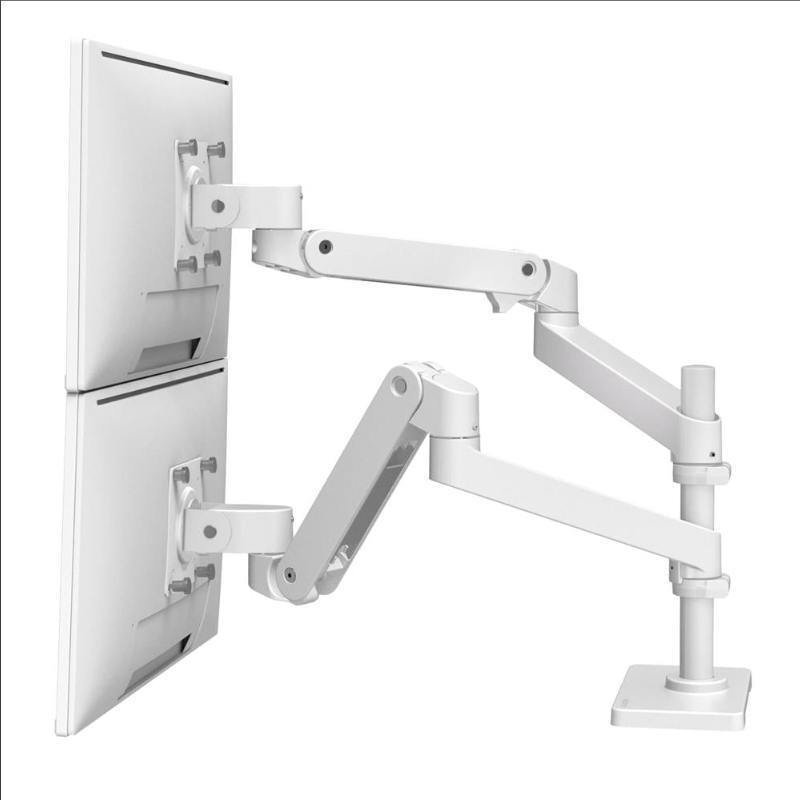 Ergotron Ergonormics LX PRO Stacked Dual-Screen Dual-Arm Monitor Stand ...