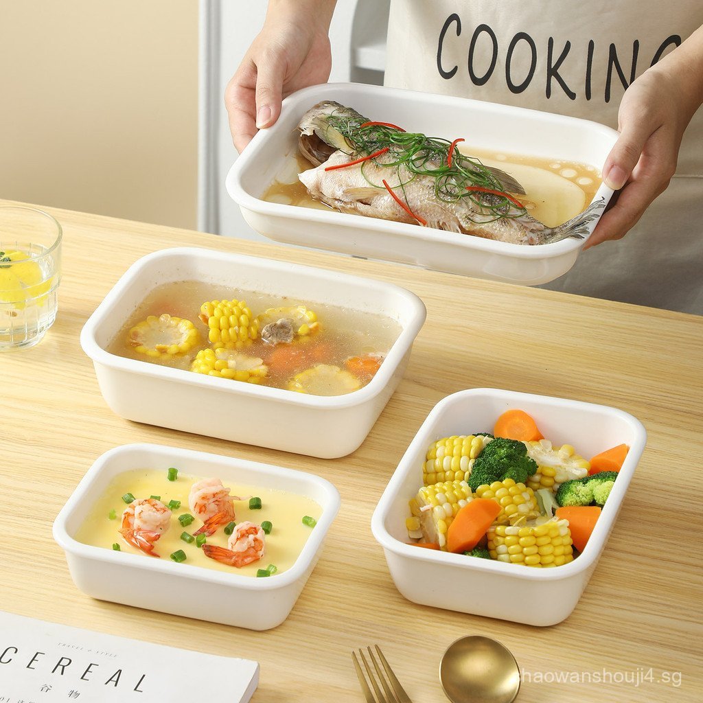Ceramic Microwaveable Steamer Special Rectangular Steaming Bowl Plate ...