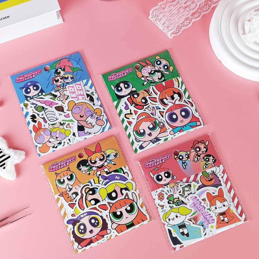 Powerpuff Girls Sticker Emoticon Pack Cartoon Graffiti DIY Mobile Phone ...
