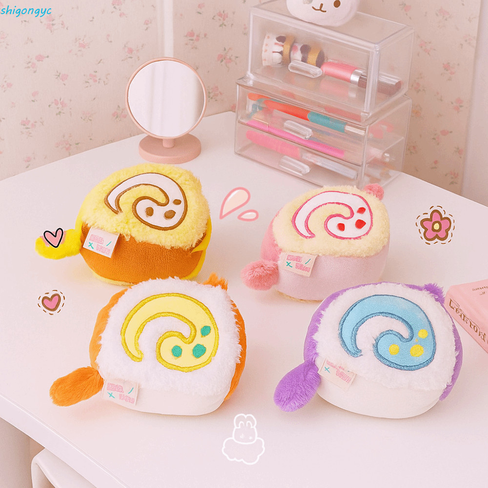SHIGONG Swiss Roll Pendant, Animal Cake Appearance Plush Swiss Roll ...