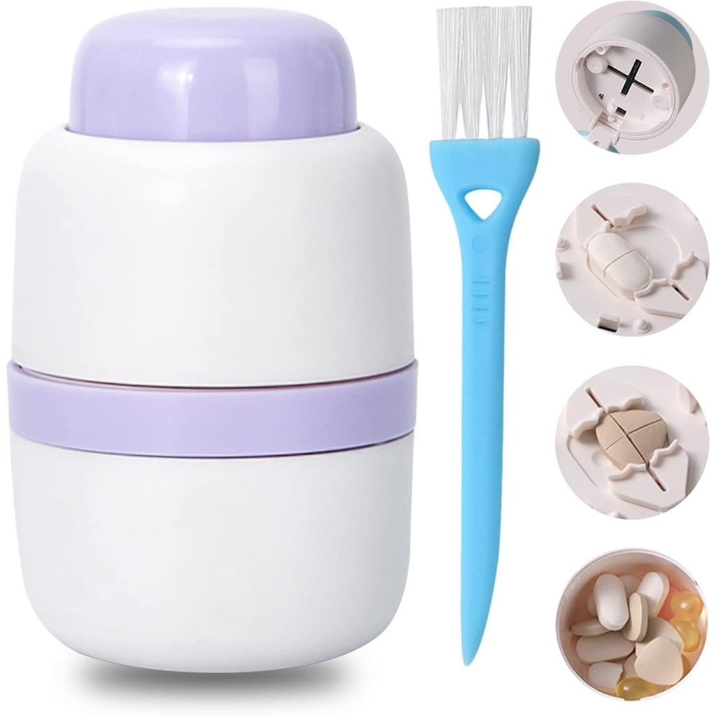 Cross Blade Pill Cutter with Storage | Elderly Medicine Divider Pet ...