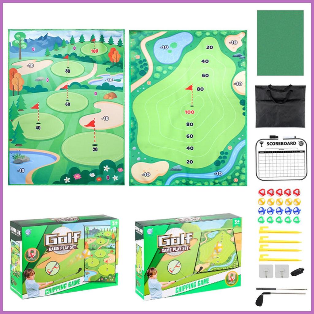 Chipping Game Kids Golf Chipping Game Mat Golfing Hitting Mat Set for ...