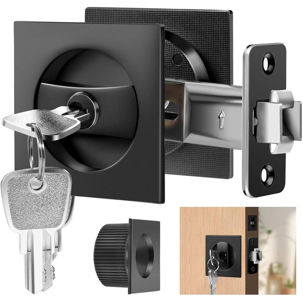 Pocket Door Lock, Pocket Door Lock with Key, Pocket Door Hardware ...