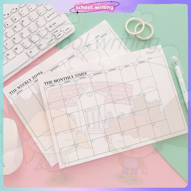 2026 Monthly Weekly Planner Tearable Schedule Book Self Clocking Target ...