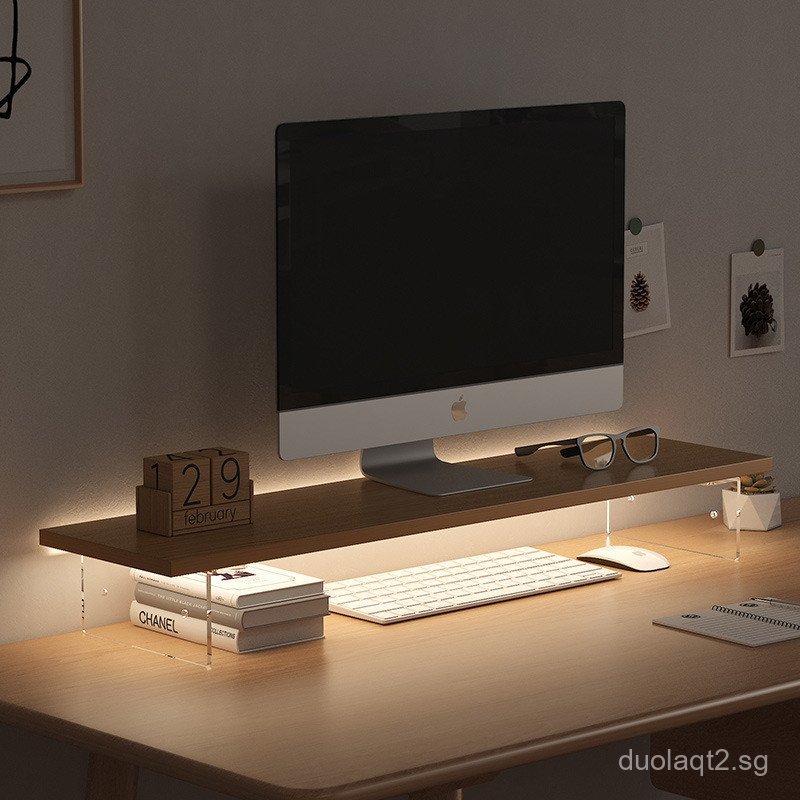 Acrylic Floating Computer Monitor Stand Office Screen Desktop Monitor ...