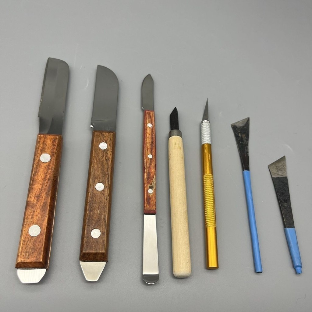 Dental Gypsum Wax Block Carving Knife Triangular Knife Wooden Handle ...