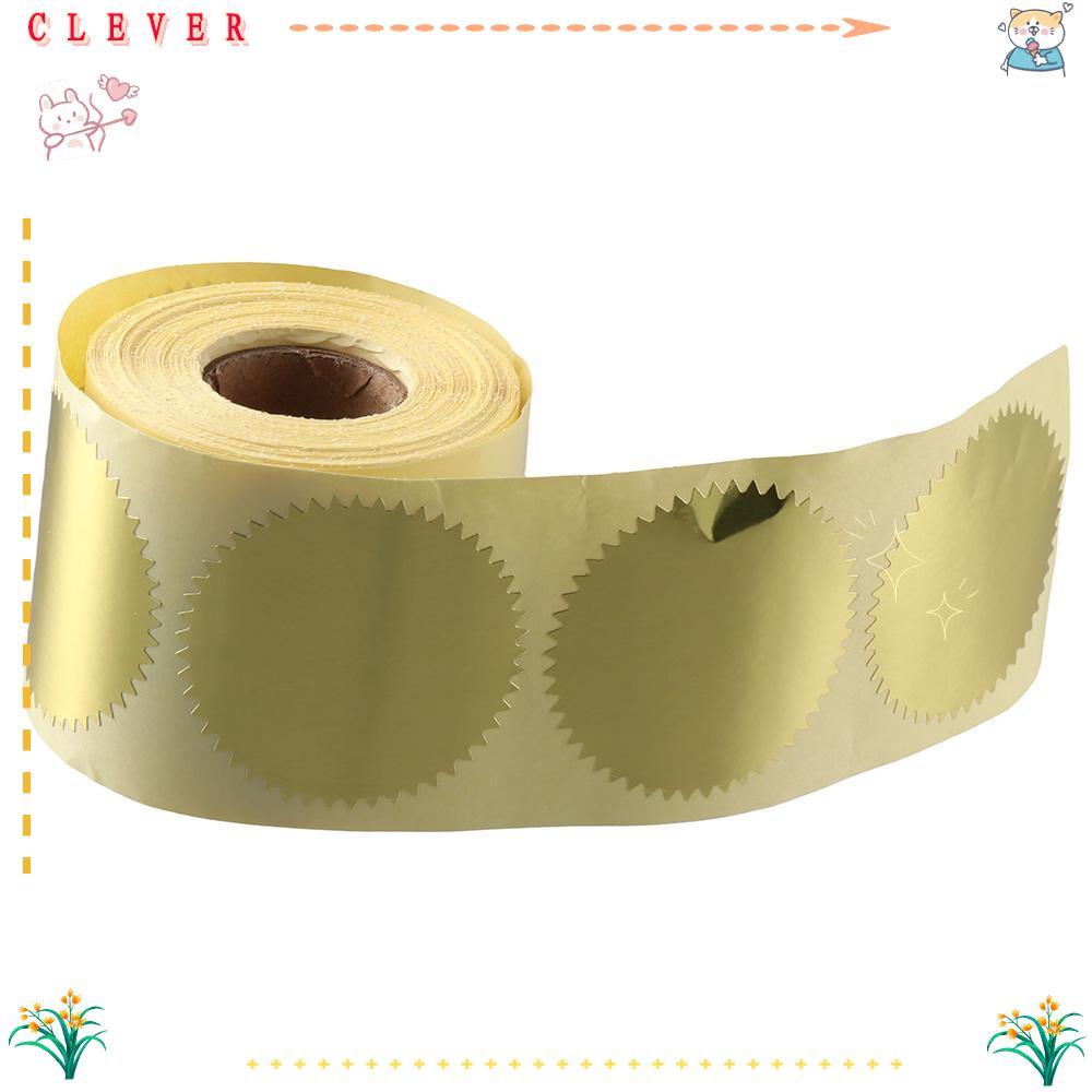 CLEVERHD Award Stickers, Self-Adhesive Round Steel Seal Label, Serrated ...