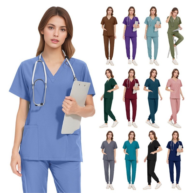 Medical Nursing Uniforms Set Doctor Work Uniforms Shirt and Pant Set ...