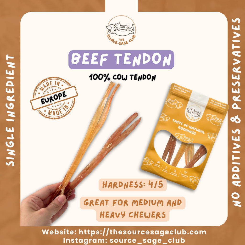 Air Dried Beef Tendon (single ingredient dog treats, dog dental chew ...