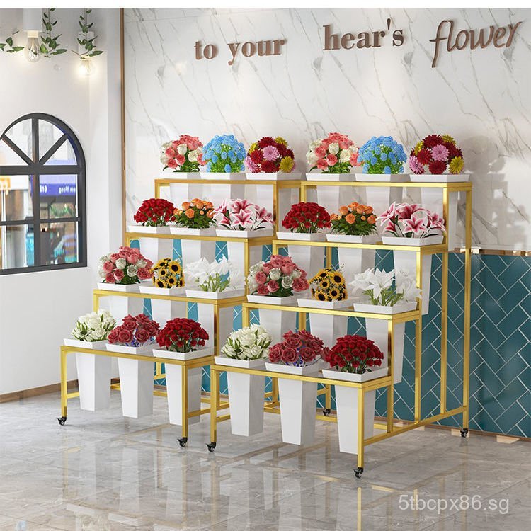 Ladder Flower Stand Flower Shop Flower Bucket Special Display Stand ...