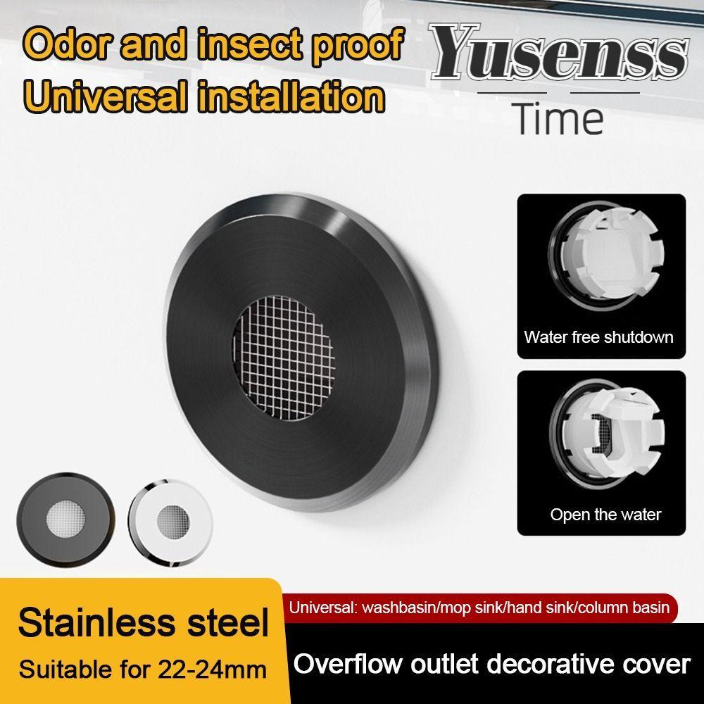 YUSENSS Sink Overflow Covers, Stainless Steel Replacement Wash Basin ...