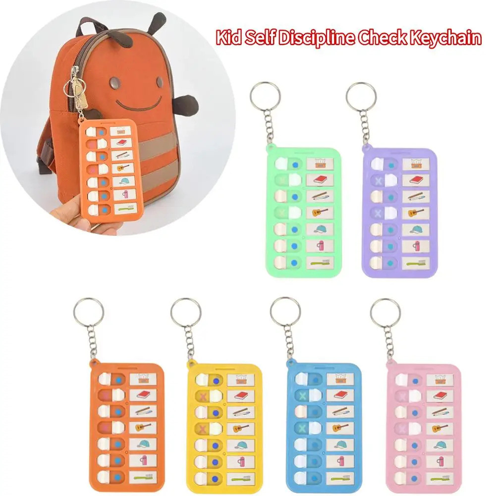 Kid Self Discipline Check List Memo Board Keychain Daily Planner Korean ...