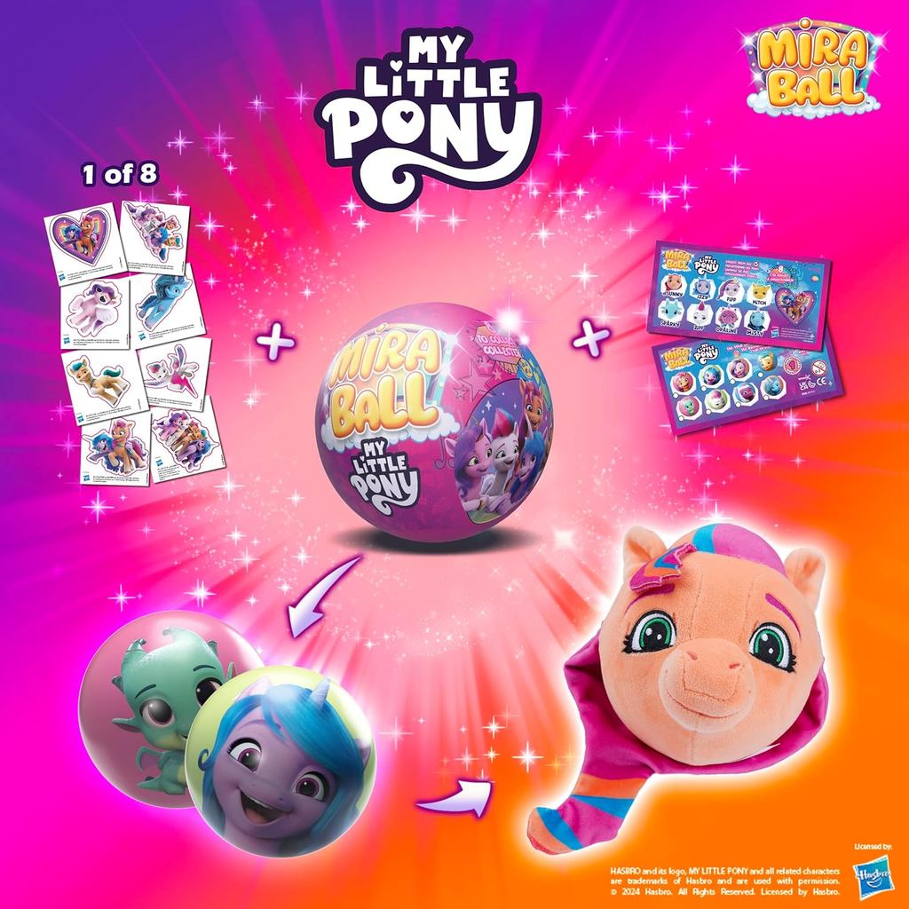 My Little Pony Collectible Blind Box Plush Mystery Toy with Mini ...